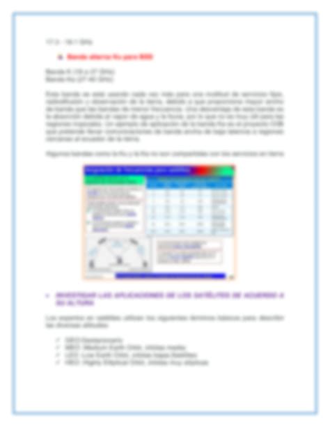 SOLUTION Frecuencias De Transmision De Satelites Y Aplicaciones De Los
