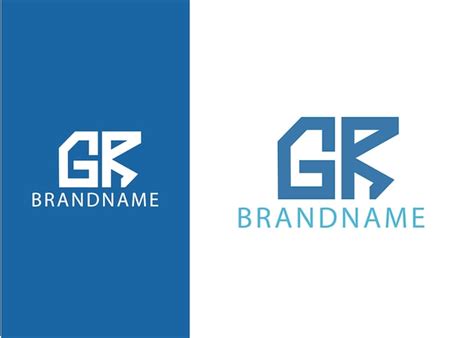 Plantilla De Logotipo Gr De Letra Inicial De Monograma Moderno Vector
