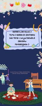 Bahan Ajar Kelas Tema Benda Di Sekitarku Subtema Aneka Benda