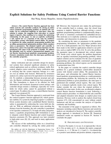 pdf explicit solutions for safety problems using control barrier functions