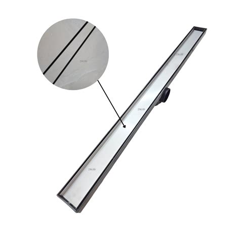 Ralo Linear 5x70cm Invisível Sifonado Base Em Aço Inox Para Colar