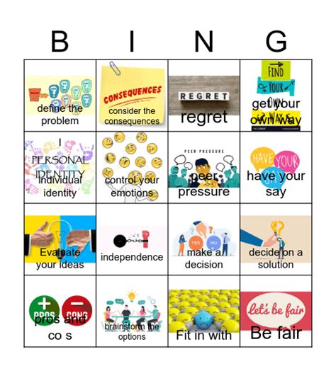 Vocabulary Bingo Card