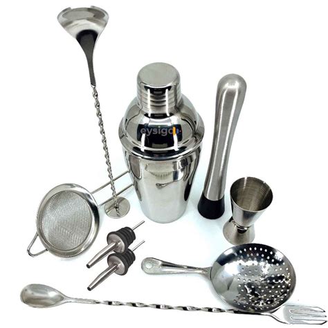 Kokteyl Shaker Seti 500 ml Paslanmaz Çelik 9 Parça iles tr
