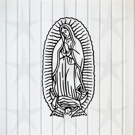 Our Lady Of Guadalupe SVG Virgin Mary SVG PNG Dxf Mother Mary