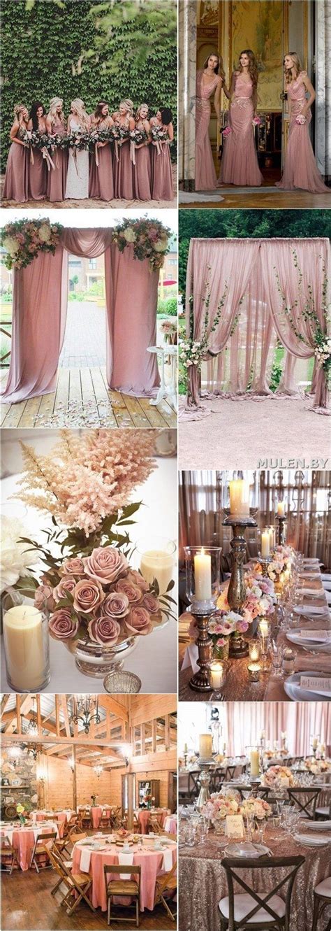 Dusty Rose Wedding Colors Rose Gold Wedding Wedding Color Schemes
