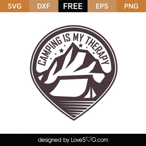 Free Camping Is My Therapy SVG Cut File Lovesvg