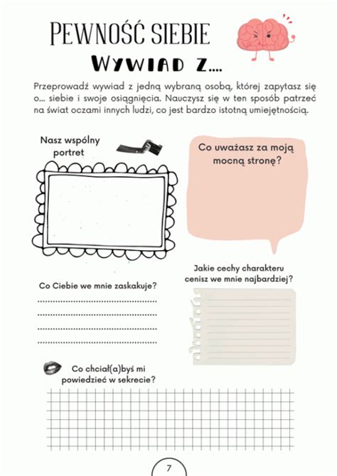 PEWNOŚĆ SIEBIE karty pracy Psychologia Dziecka
