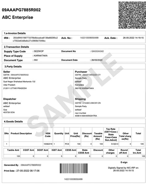 Gst Invoice Bettye Guinevere