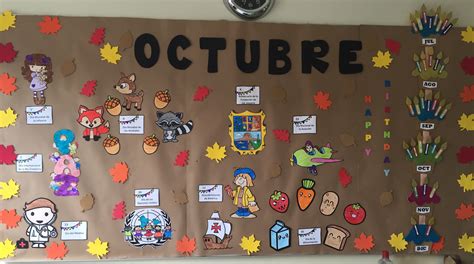 Mi periódico mural OCTUBRE Lau Ideas Doors Murals Notebooks