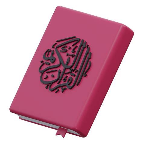 Quran Book 3d Render Icon Illustration With Transparent Background
