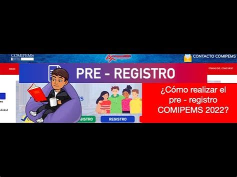 COMIPEMS 2023 CÓMO REALIZAR EL PRE REGISTRO YouTube