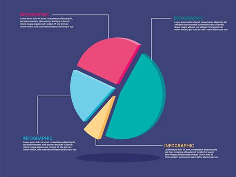 D Pie Chart Infographic Diagram Vector Art At Vecteezy