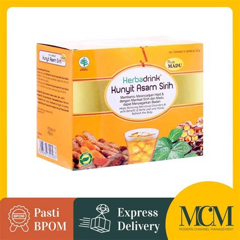 Jual Herbadrink Kunyit Asam Sirih Plus Madu 5 Sachets Minuman
