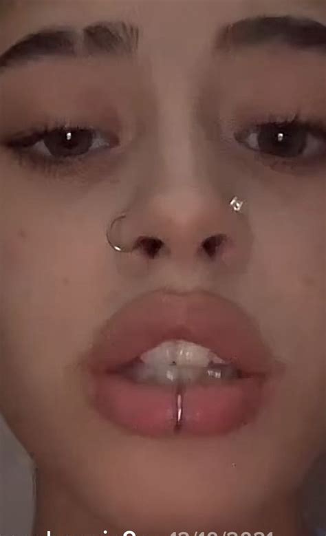 Hot Lip Piercing Two Nose Piercings Lip Piercing Nose Piercing