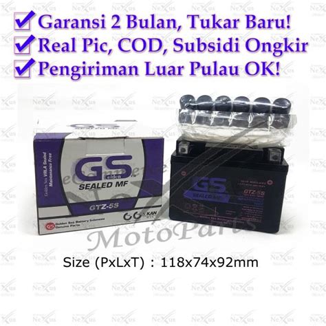 Jual Aki Motor Gs Golden Sea Gtz S Gtz Ytz V A Karisma Supra Beat