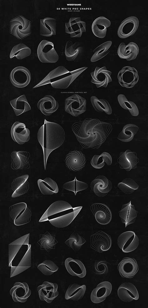 Wireframe Vector Png Shapes Design Cuts
