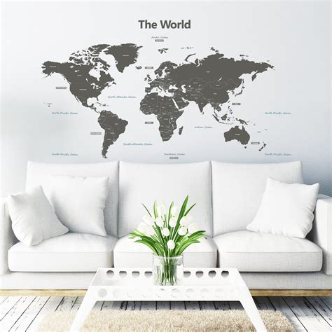Decowall Un Vinilo Mapamundi Irresistible El Favorito Del