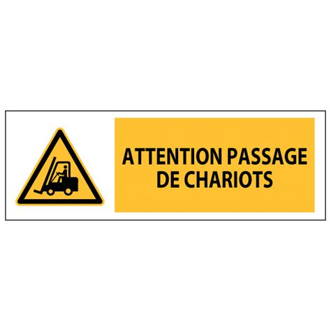 Panneau Pictogramme Attention Passage De Chariots Virages The Best