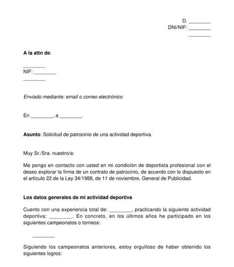 Introducir 56 Imagen Carta Modelo De Solicitud De Patrocinio Para Un
