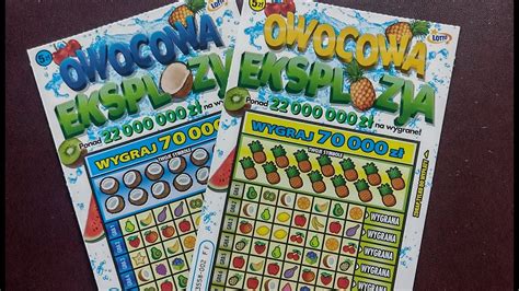 Zdrapki Lotto Czwartkowy Draping Premierka Owocowa Eksplozja