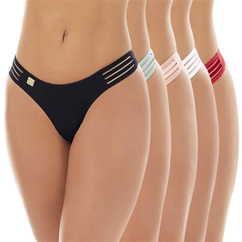 Kit 3 Calcinhas Tanga Fio Dental Lingerie Conforto Shopee Brasil
