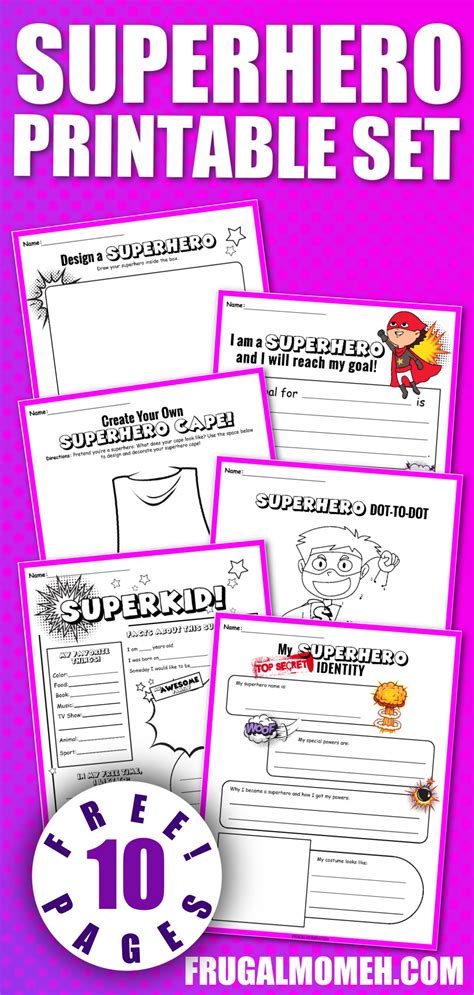 Free Printable Superhero Worksheets Activity Sheets Frugal Mom Eh