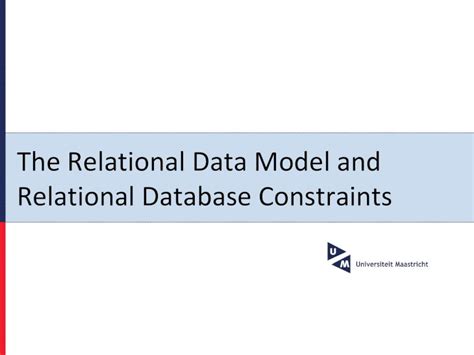 pdf the relational data model and relational database constraints · the relational data model