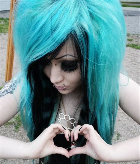 Blue Emo Scene Hair Girl Scene Girl Hair Scene Haircuts Scene Hair