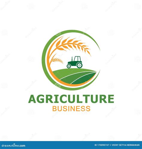 Vector Logo Design For Agriculture Agronomy Wheat Farm Rural Country