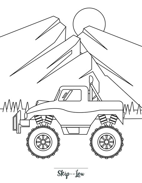 Coloring Pages Construction Monster Truck Coloring Pages Truck