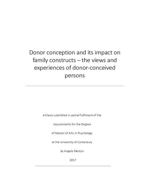 Fillable Online Ir Canterbury Ac Donor Conceived People S Views And