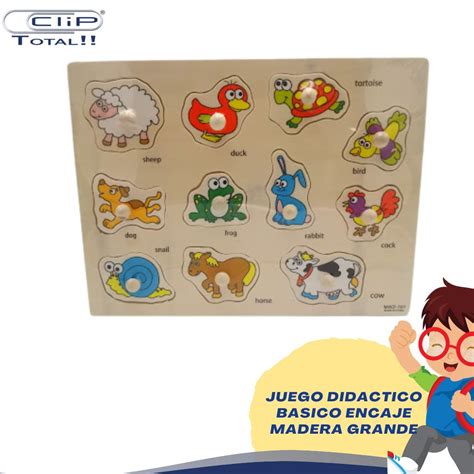 JUEGO DIDACTICO BASICO ENCAJE MADERA GRANDE Clip Papelería Clip Total