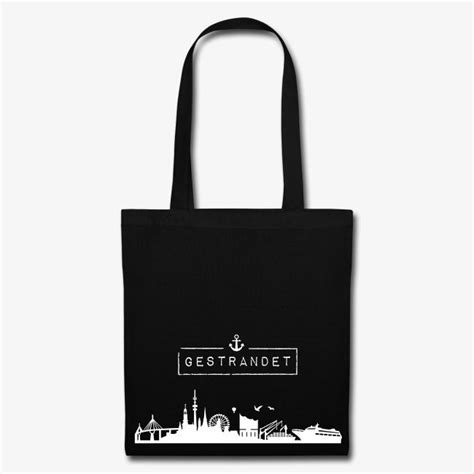 Skyline Hamburg Gestrandet Stoffbeutel Creative Material