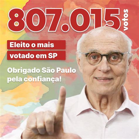 Eduardo Suplicy Vote 13 on Twitter Agradeço todas e todas pela