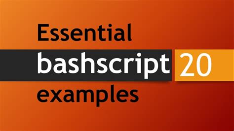 Essential Bash Script Examples Youtube