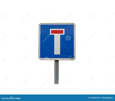 Sinal De Tráfego Do Sem Saída No Fundo Branco Imagem de Stock Imagem