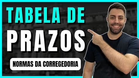 CONCURSO TJ SP 2024 TABELA DE PRAZOS NORMAS DA CORREGEDORIA YouTube