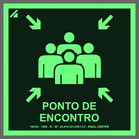 Placa Fotoluminescente Ponto De Encontro
