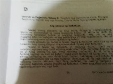 Gawain Sa Pagkatuto Bilang 2 Basahin Ang Kwento Sa Ibaba Matapos
