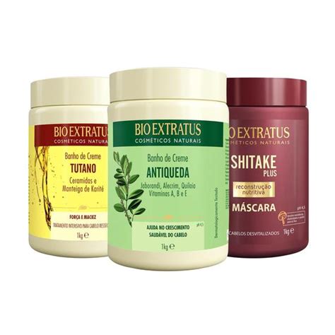 Cronograma Capilar Bio Extratus Jaborandi Tutano Shitake 1Kg Hidratação
