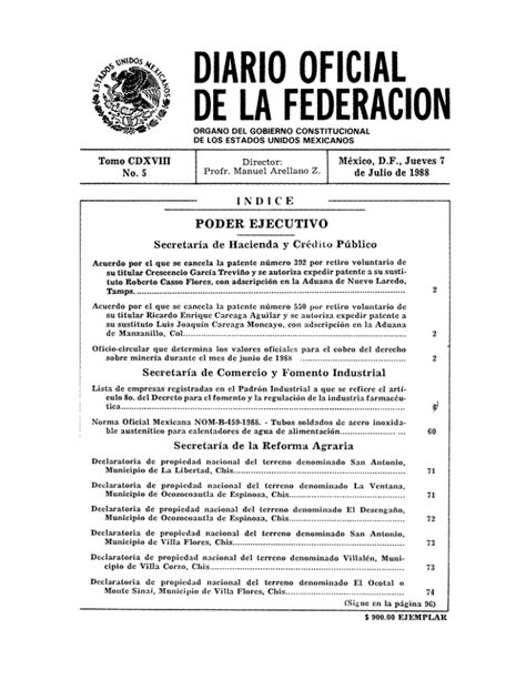 diario oficial de la federacion Diario Oficial de la Federación