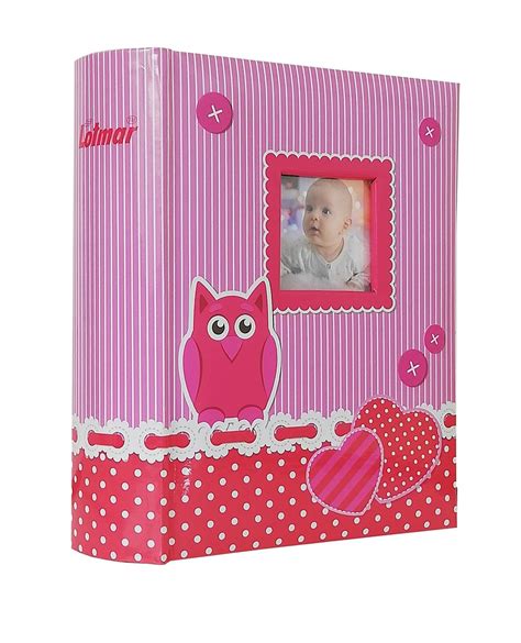 ALBUM DZIECKA dziecięcy szyty na 300 zdjęć 10x15 cm z opisem AF różowy