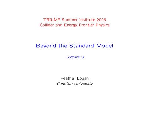 pdf beyond the standard model carleton university physics logan talks lec3 pdf · string