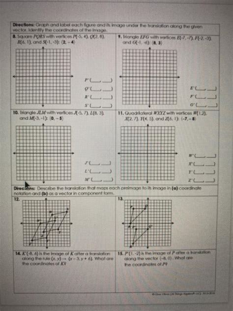 solved unit 9 transformations homework 1 translations graph