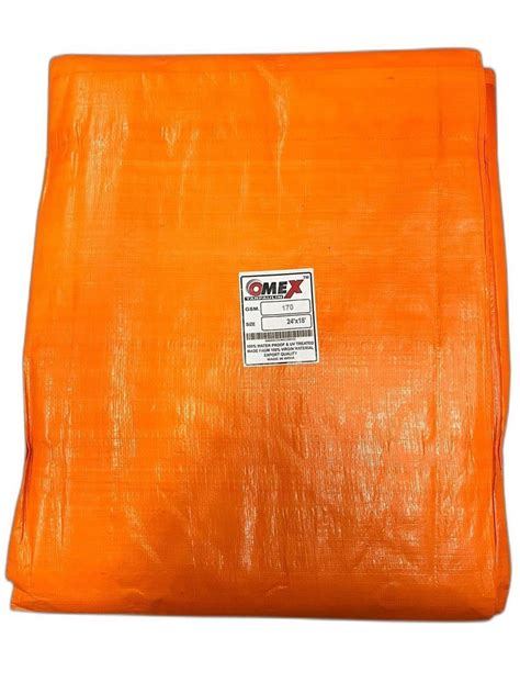 Polyethylene HDPE PE Laminated Omex Tarpaulin 170 GSM Orange For