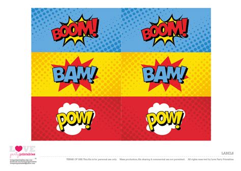 Free Superhero Party Printables Printable Party