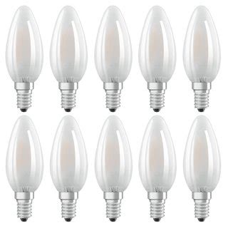 10 X Osram LED Filament Leuchtmittel Classic Kerze 2 5W 25W E14 Mat