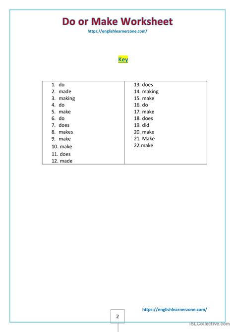 Make Or Do Collocations Worksheet Ge English ESL Worksheets Pdf Doc
