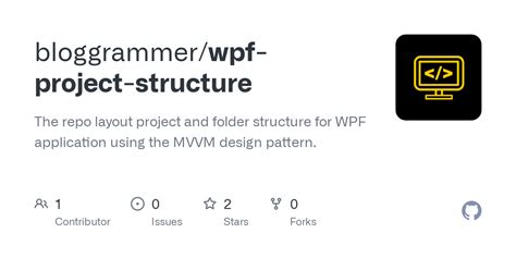 github bloggrammer wpf project structure the repo layout project and folder structure for wpf