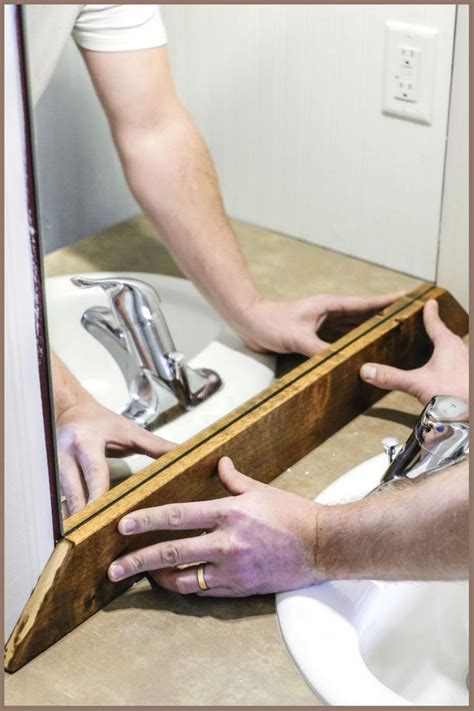 How To Add A Diy Wood Frame To A Bathroom Mirror Bathroom Mirrors Diy